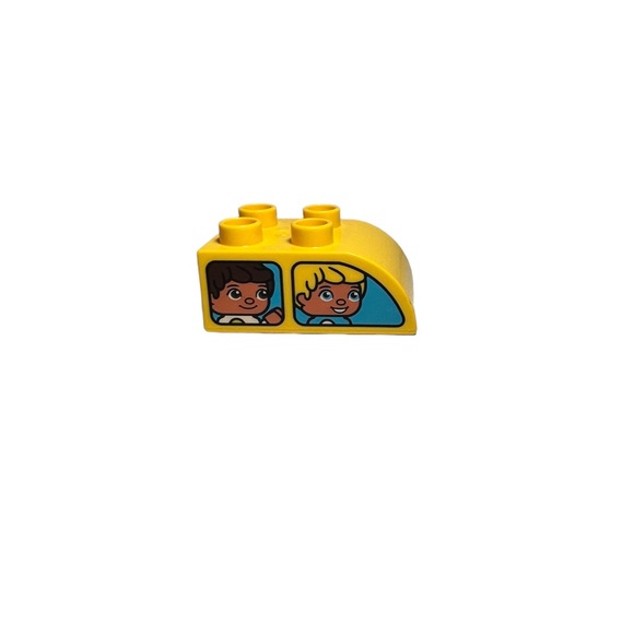 Lego | Toys | Lego Duplo 2x3 Yellow Curve Top Two Windows With Two ...